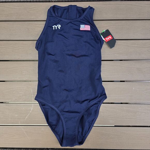 TYR | Swim | Tyr Girls Womens Water Polo Blue Breakaway Zipper Usa Flag ...